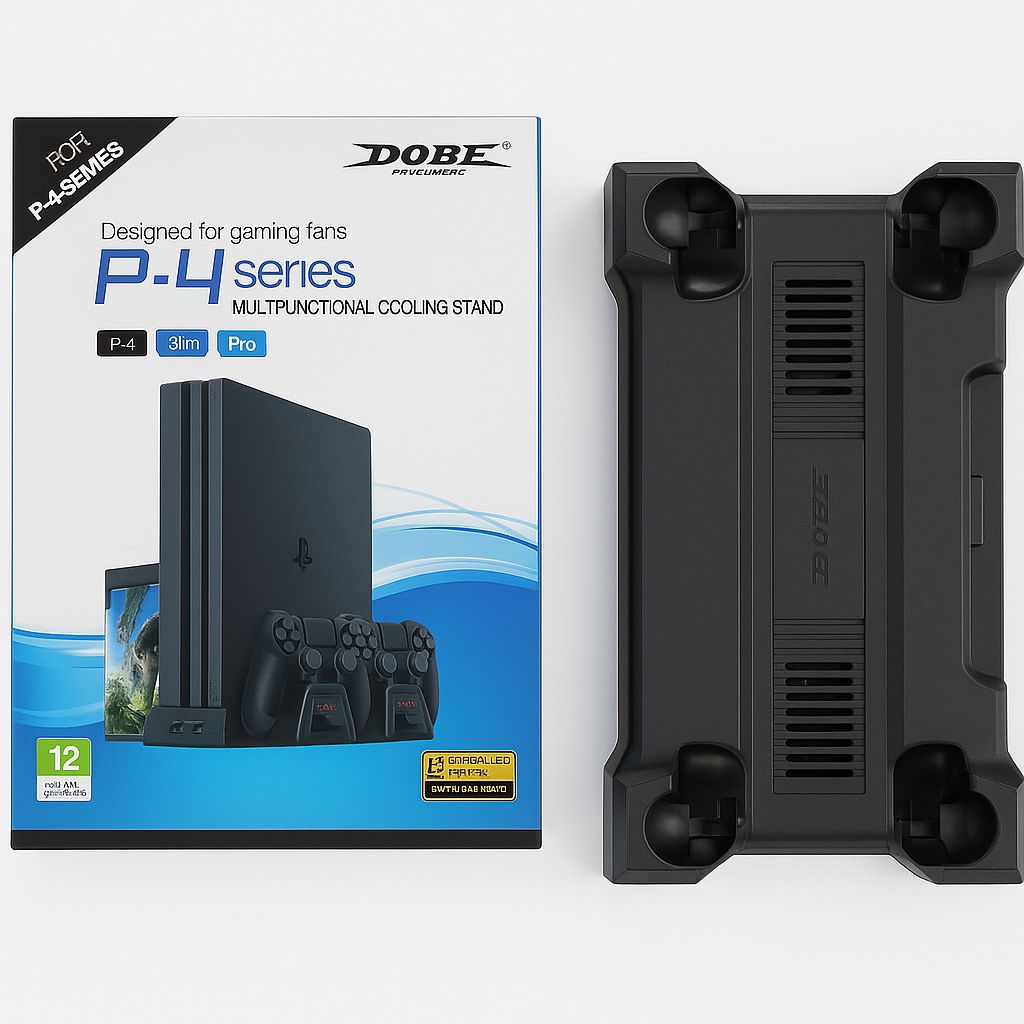 Jual DOBE Multifunctional Vertical Cooling Fan Charging Stand PS4 Slim ...