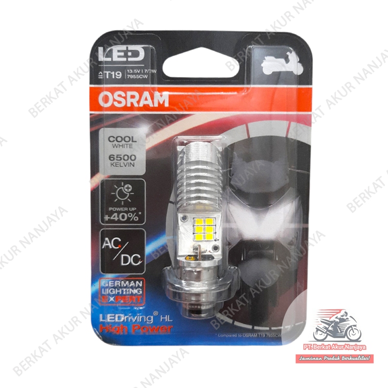 Jual Lampu Utama Motor OSRAM LED T19 M5 Putih Kaki 1 - 7955CW AC/DC ...