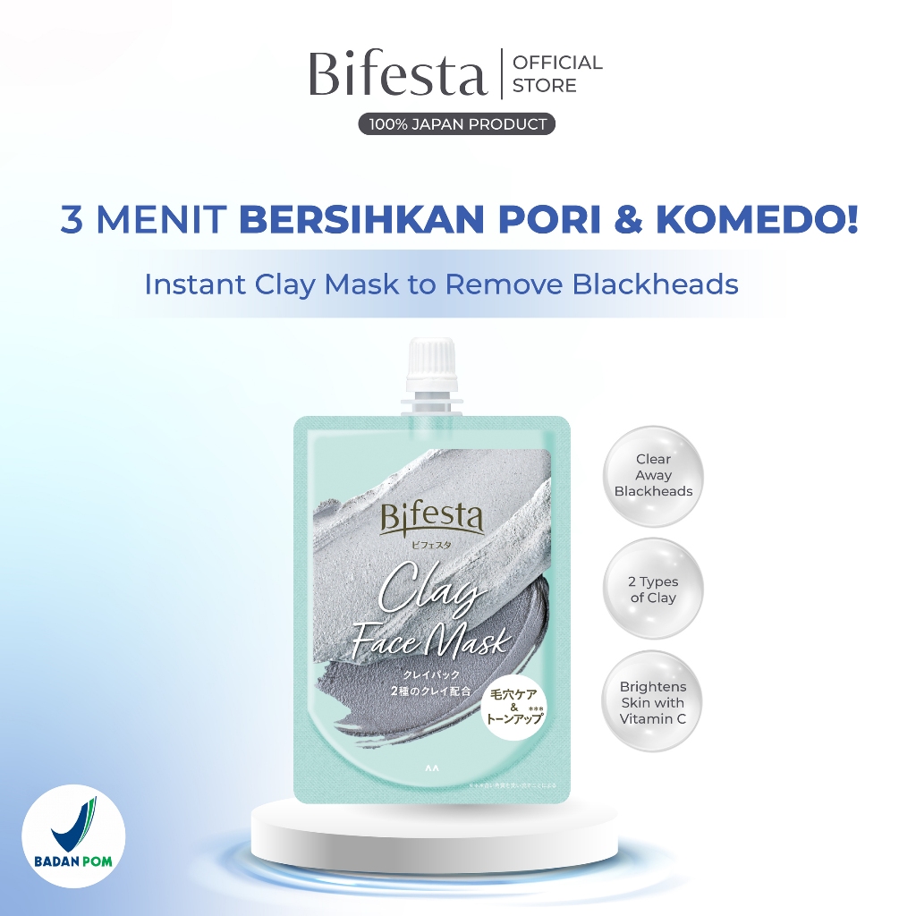 Jual BIFESTA Clay Face Mask | Masker Wajah Pembersih Pori-Pori | Clay ...