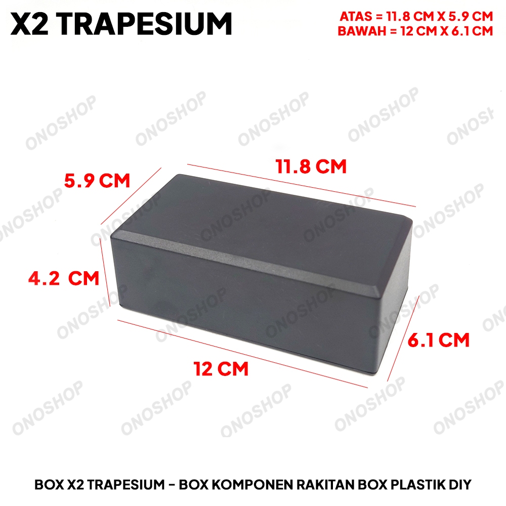 Jual Box X2 Trapesium - Box Komponen Rakitan Elektronik Box Plastik DIY ...