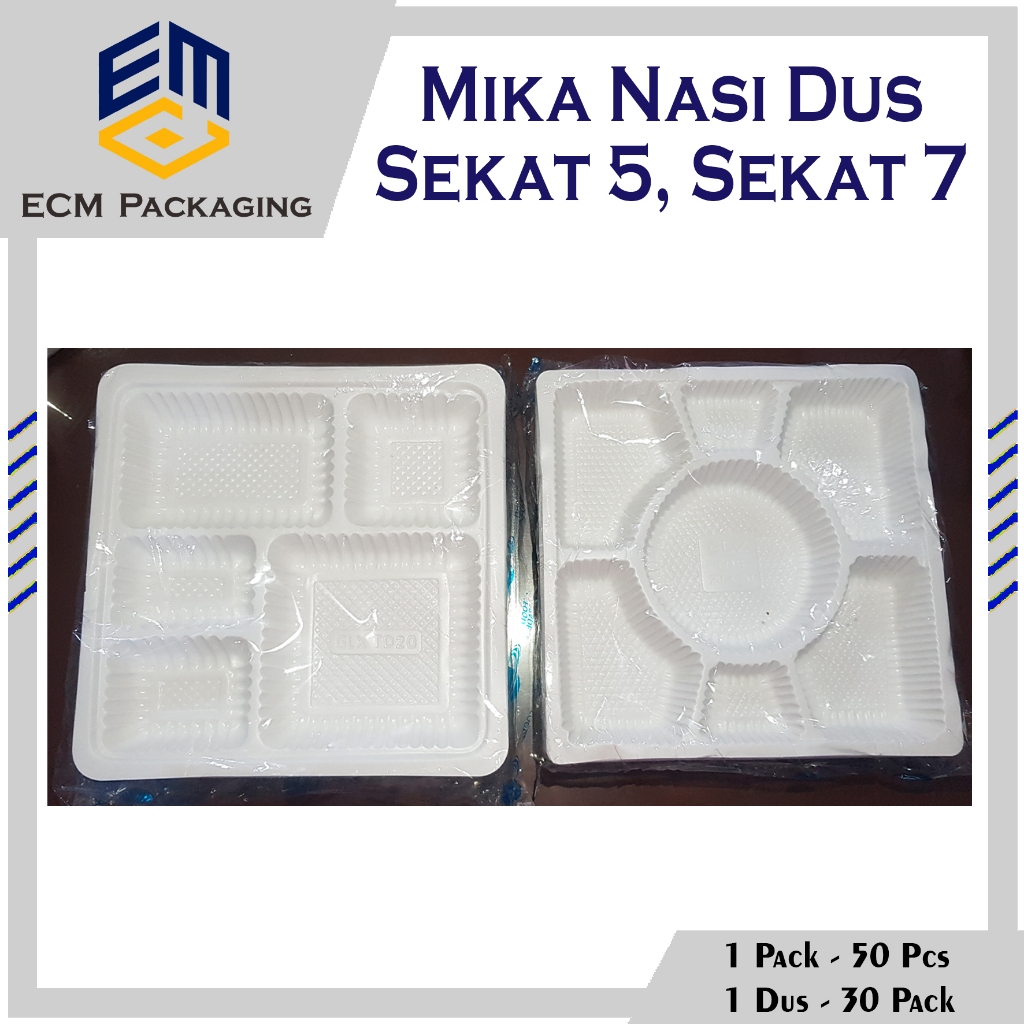 Jual MIKA NASI DUS SEKAT5 SEKAT 7 | MIKA PUTIH 50pcs | MIKA KARDUS 20CM ...