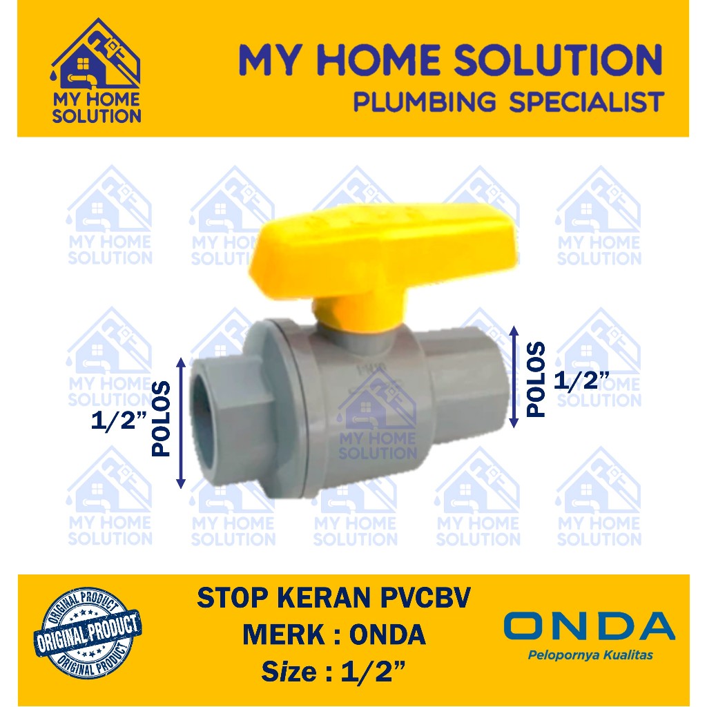 Jual STOP KRAN | PVC BALL VALVE 1/2" ONDA PVCBV | Shopee Indonesia