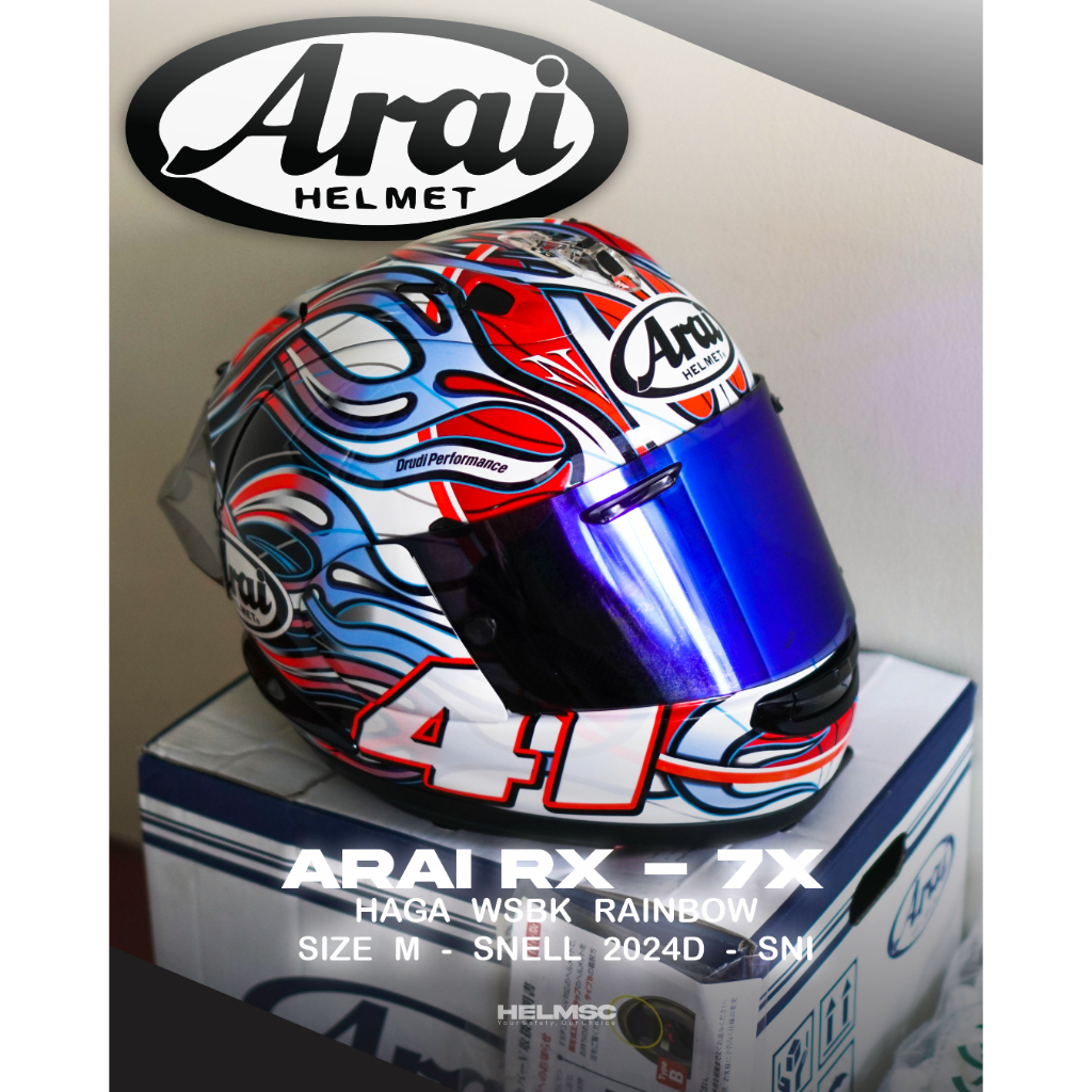 Jual Arai RX-7X HAGA WSBK RAINBOW (SNI) | Shopee Indonesia