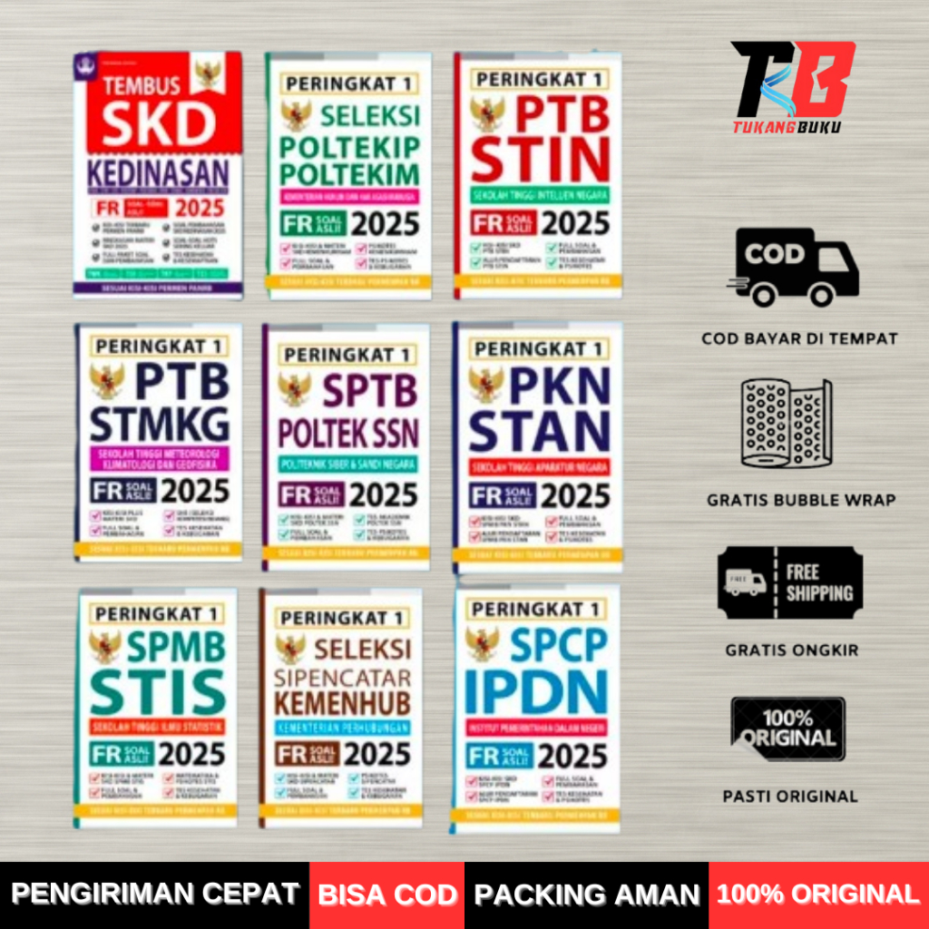 Jual BUKU PERINGKAT 1 KEDINASAN 2025 - PKN STAN/PTB STMKG/PTB STIN/SPMB STIS/SPCP IPDN/POLTEKIP ...