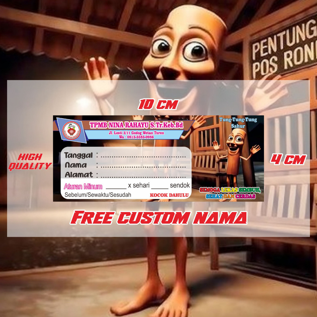 Jual isi 100 Label obat syup / Etiket obat syrup / Stiker label obat ...