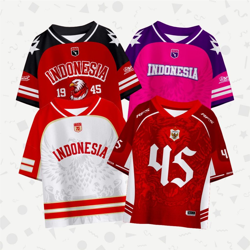 Jual [ Ready Stock ] Kaos Jersey OVERSIZE Rugby Anak Indonesia Unisex ...