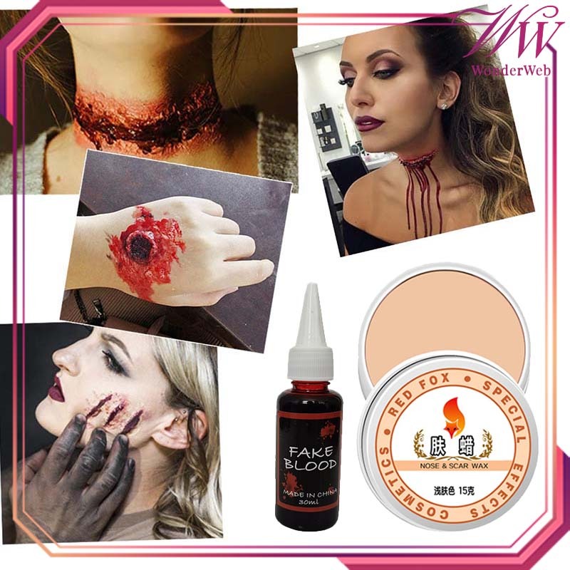 Jual Luka Palsu Scar Wax Makeup 50ml Darah Palsu Fake Blood Skin Wax ...