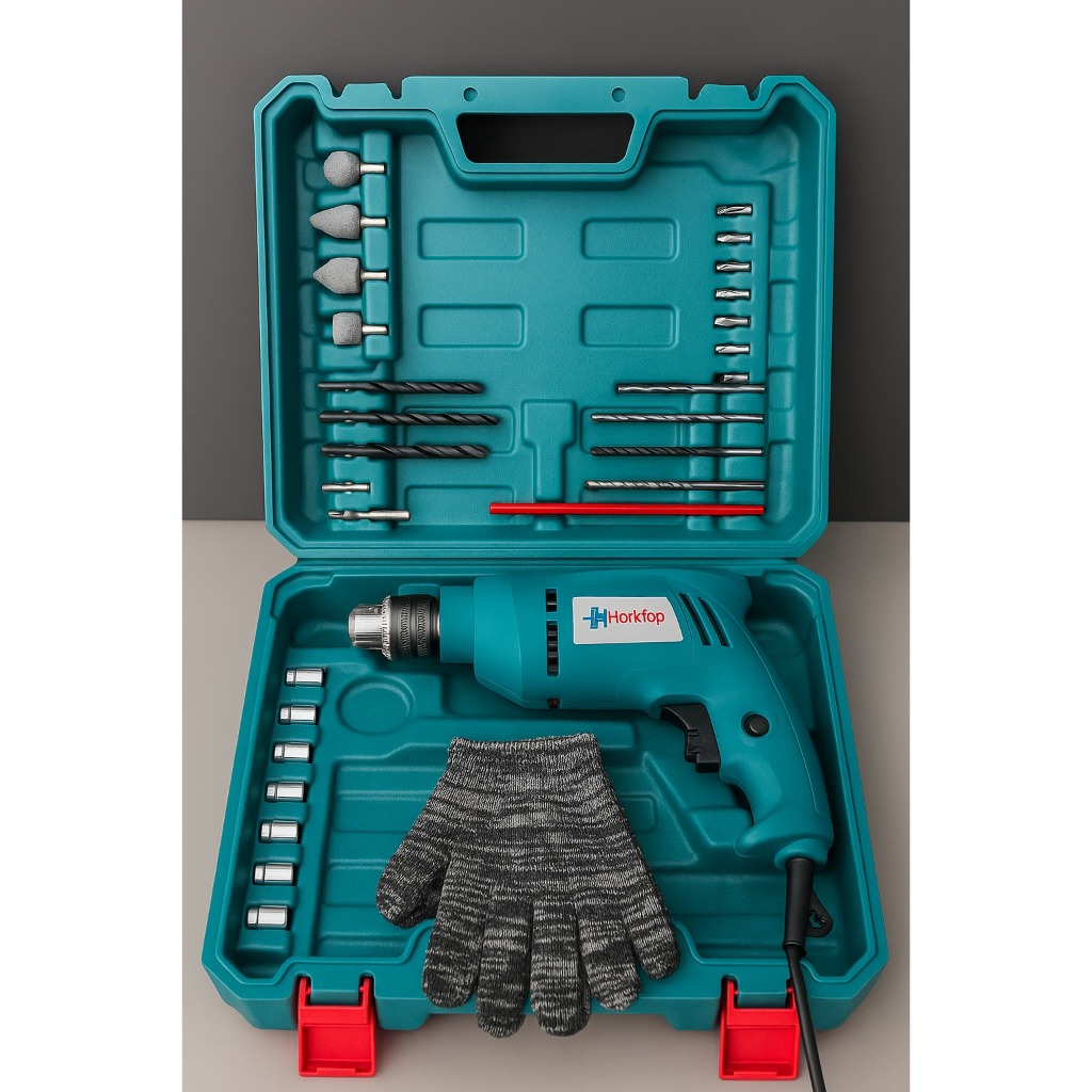 Jual Mesin Bor Tangan Listrik 13mm set koper murah/set koper mesin bor ...