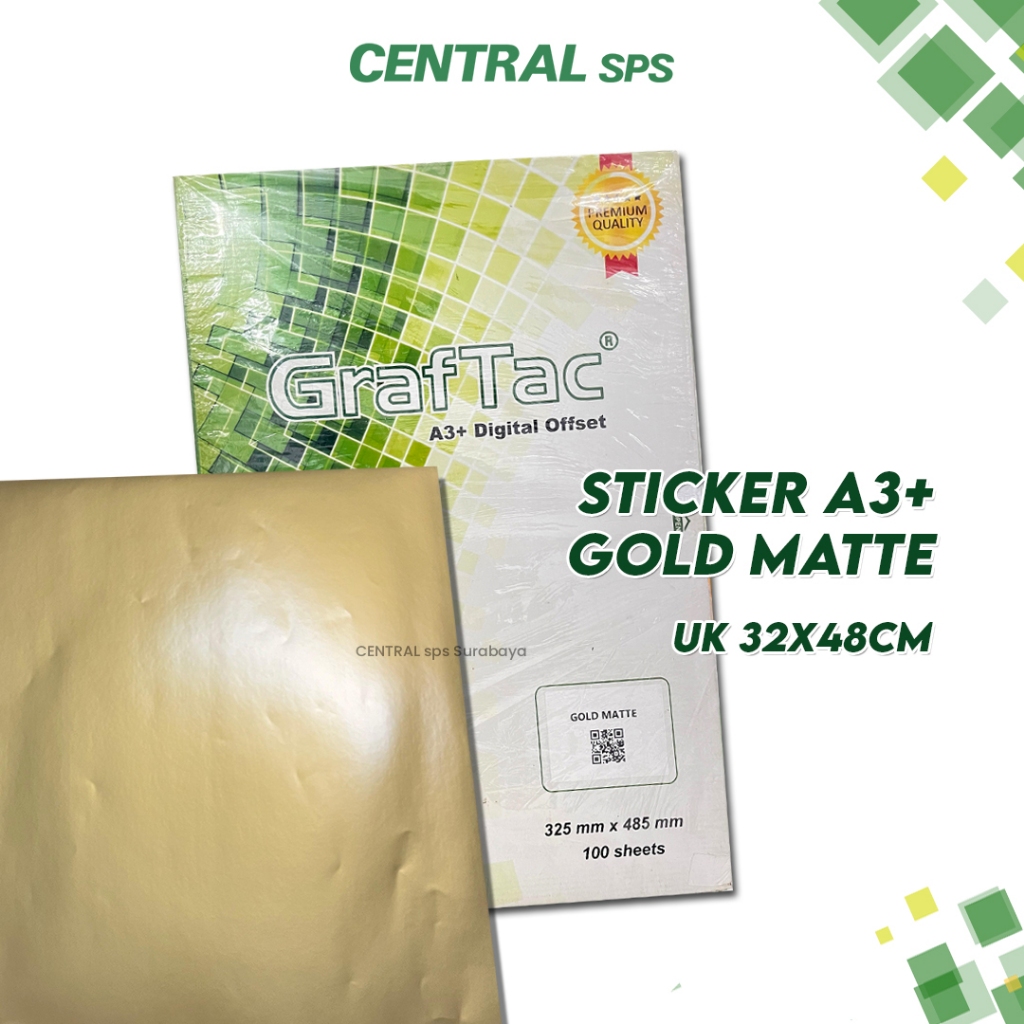 Jual Graftac Sticker Gold Matte A3+ Bahan 100 Lembar - CENTRAL sps ...