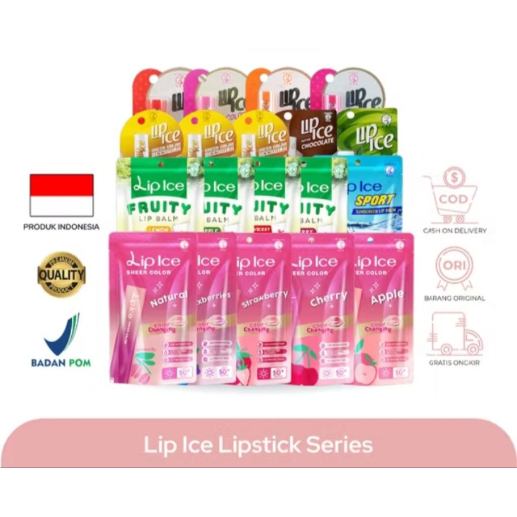 Jual Lip Ice Fruity Lemon | Lip Ice Colour Naughty Red | Lip Ice Sheer ...