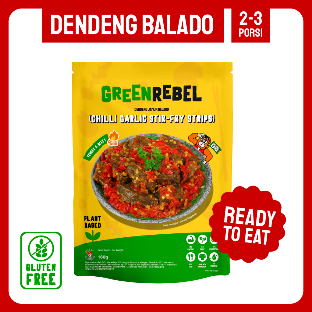 Jual Green Rebel Dendeng Balado | Siap Makan | Lauk Sehat | Ready To ...