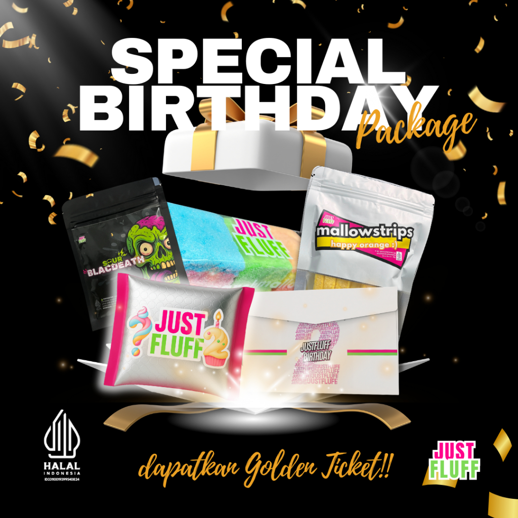 Jual [SPECIAL BIRTHDAY PACKAGE] MARSHMALLOW JUSTFLUFF [HALAL] | Shopee Indonesia