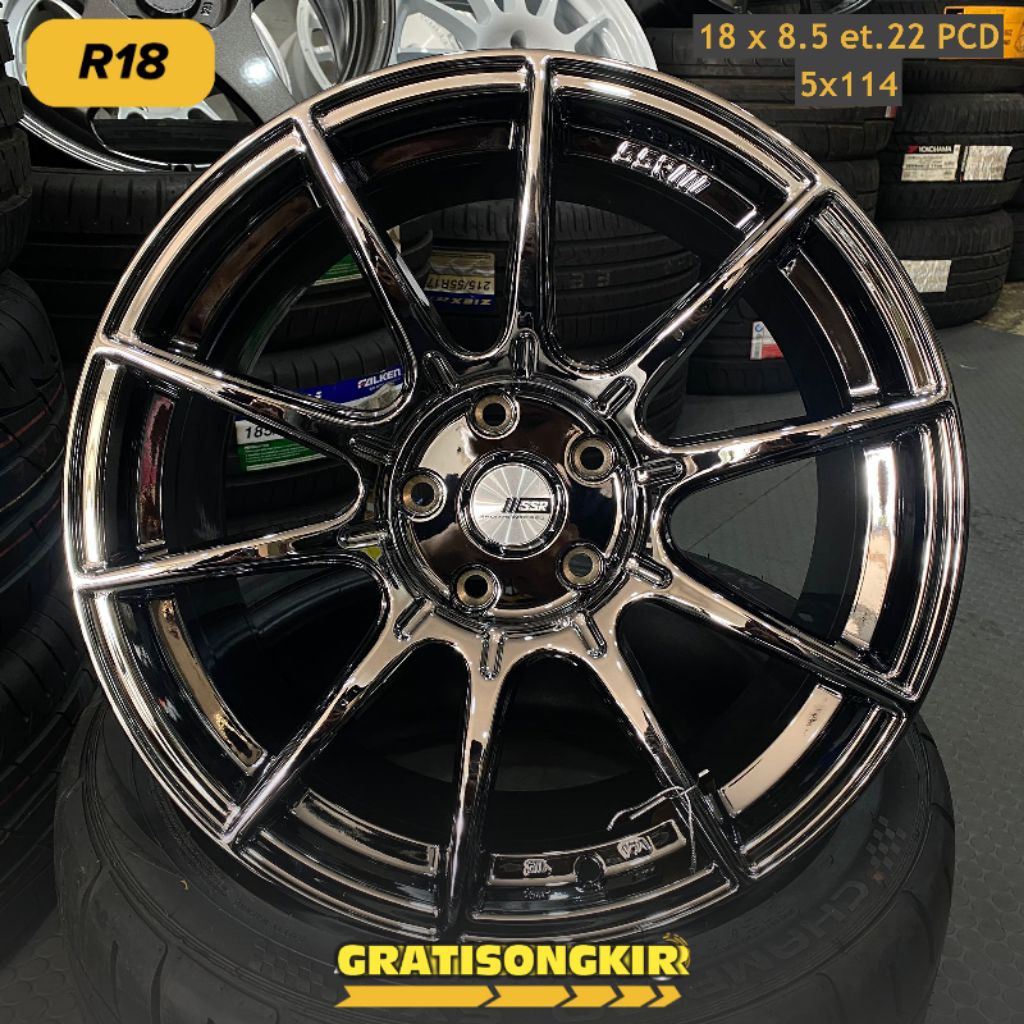 Jual velg mobil r18 SSR GTX LEBAR 8,5 ET 22 velg racing ring 18 velg racing mobil untuk Innova ...