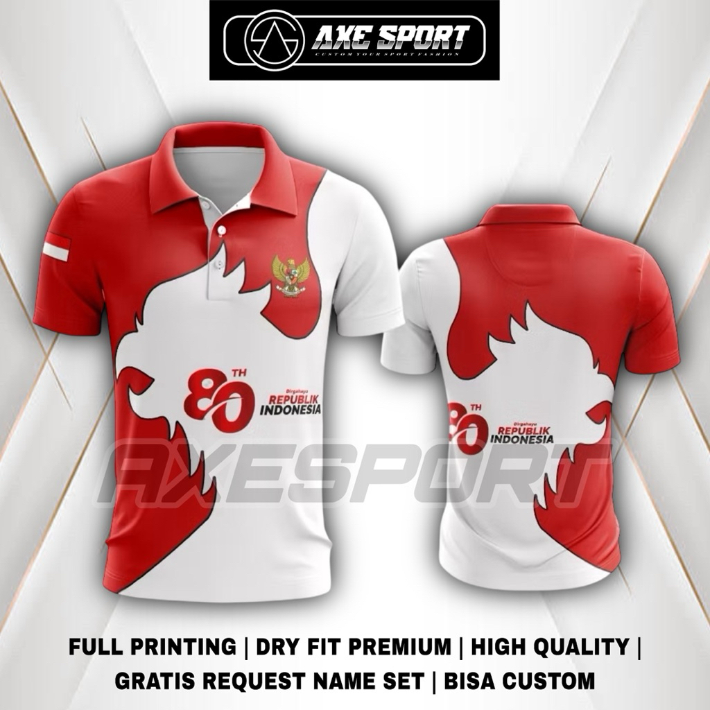 Jual Jersey Kaos Polo Terbaru Spesial HUT KEMERDEKAAN RI Ke 80 Edisi 17 Agustus 2025 Full ...