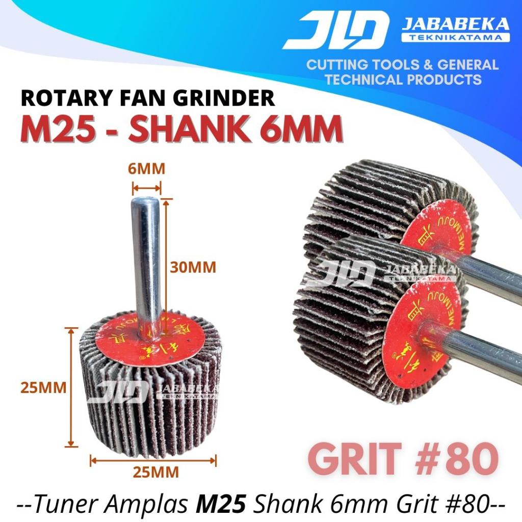 Jual Flap Wheel M25 Shank 6mm Grit #80 Amplas Tuner Buffing / Rotary ...