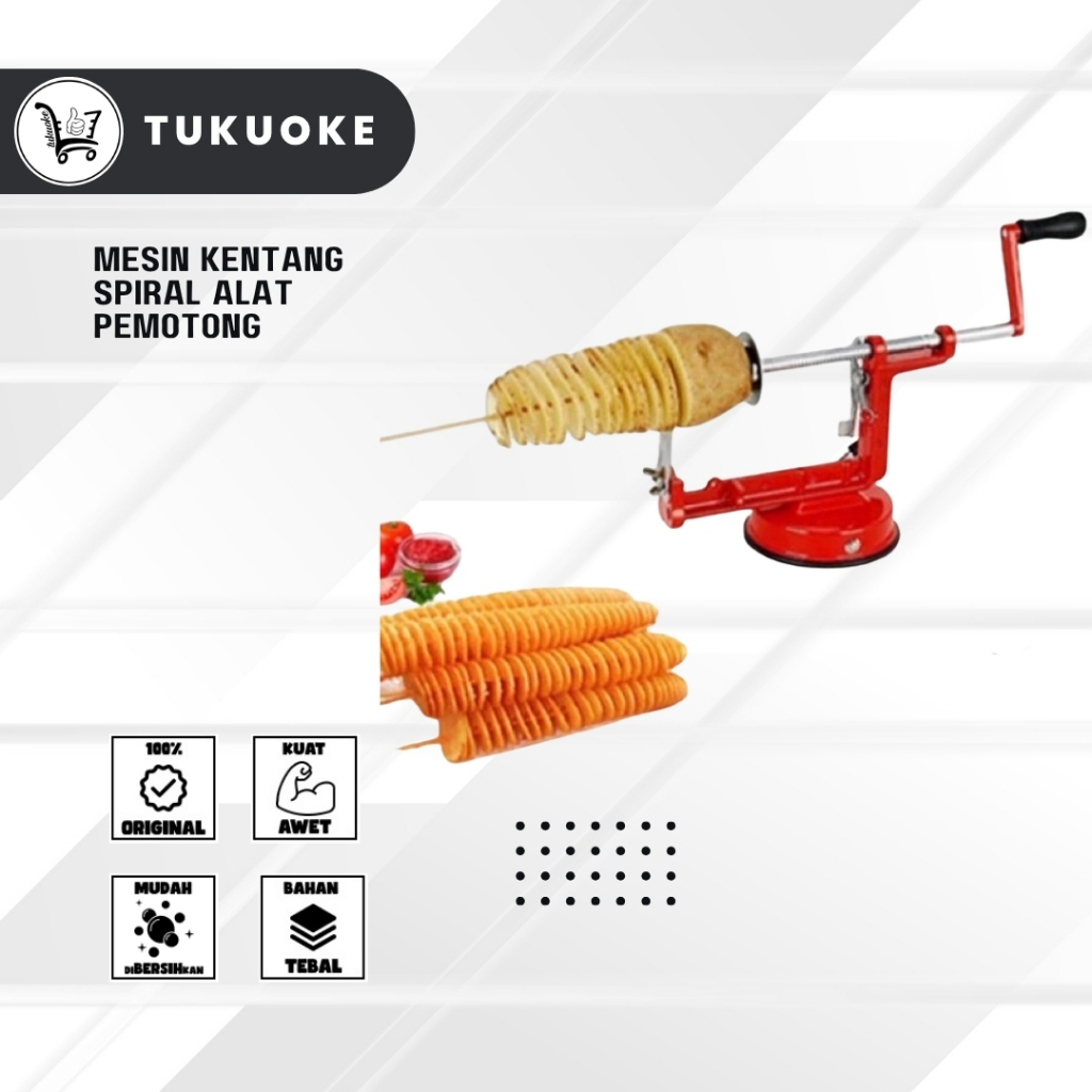 Jual MESIN KENTANG SPIRAL ALAT PEMOTONG SPIRAL POTATO SLICER PISAU ULIR ...