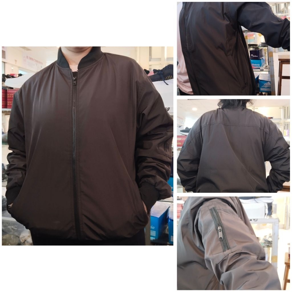 Jual Jaket Bomber Pria Waterproof bomber jacket Pria | Shopee Indonesia