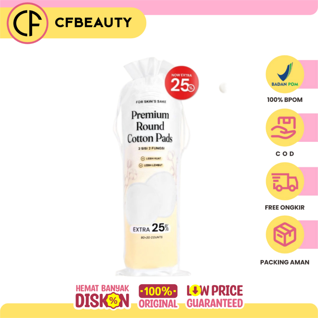 Jual For Skin's Sake FSS New Packaging Premium Round Cotton Pads Kapas ...