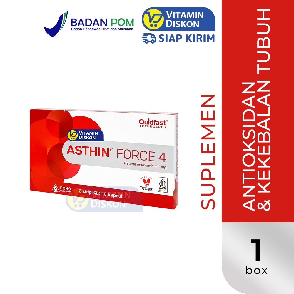 Jual ASTHIN FORCE 4 MG | Astaxanthin Suplemen Daya Tahan Tubuh dan ...