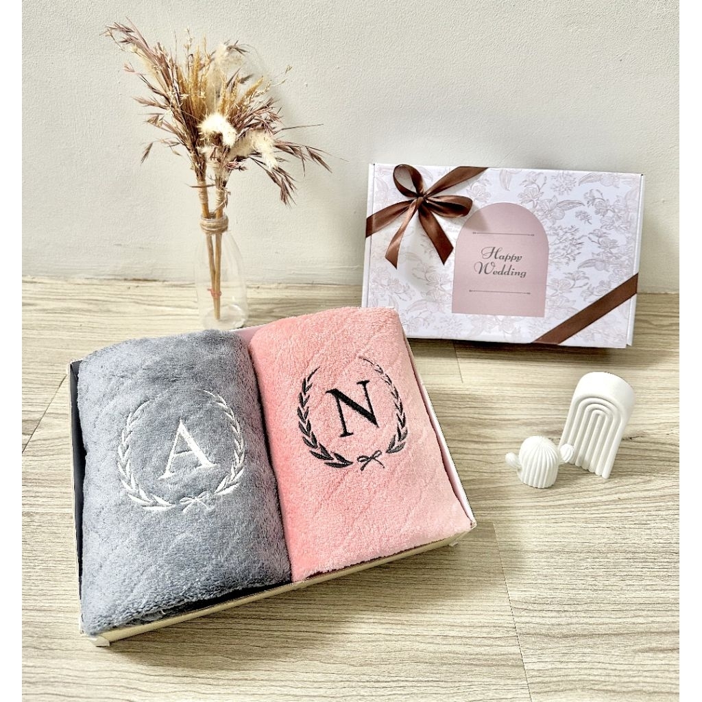 Jual Handuk Couple Bordir Hantaran Seserahan Kado Ulang Tahun Kado ...