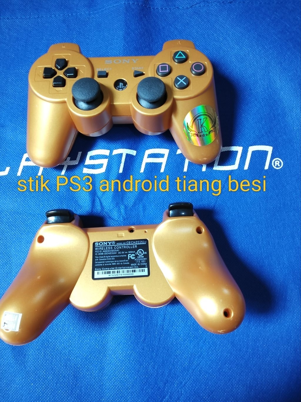 Jual STICK PS3 OP ANDROID TIANG BESI GOLD/STIK PS3 ORI PABRIK ANALOG ...