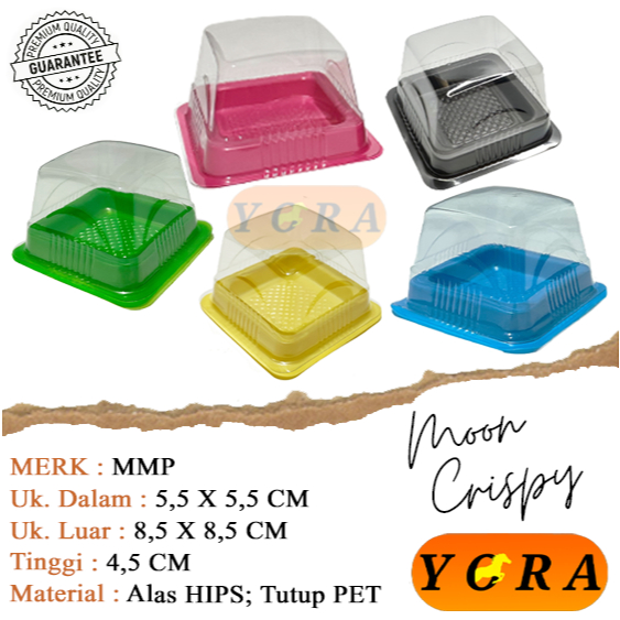Jual tray mika moon crispy isi 50 set tebal / mike kue / tray moon cake ...