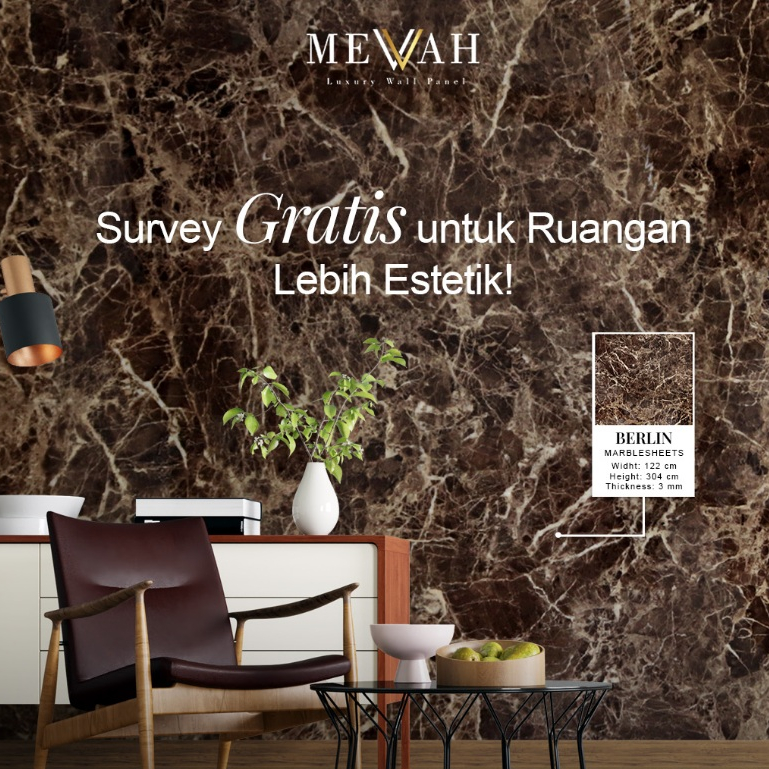 Jual Mevvah Marble Series Wall Panel Motif Berlin - Wall Panel Dinding ...