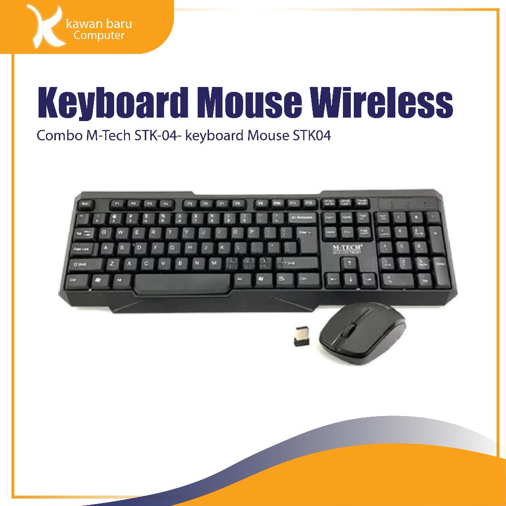 Jual Keyboard Mouse Wireless Combo M-Tech STK-04 - Keyboard Mouse STK04 ...
