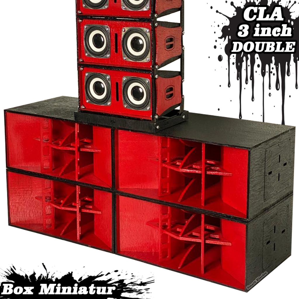 Jual Box Miniatur Speaker CLA 3 INCH Double Merah | Shopee Indonesia