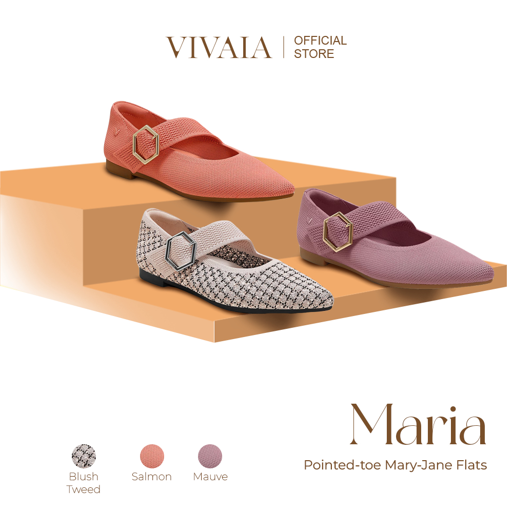 Jual Vivaia Sepatu Wanita Pointed-toe Mary-Jane Flats (Maria) - Mauve ...
