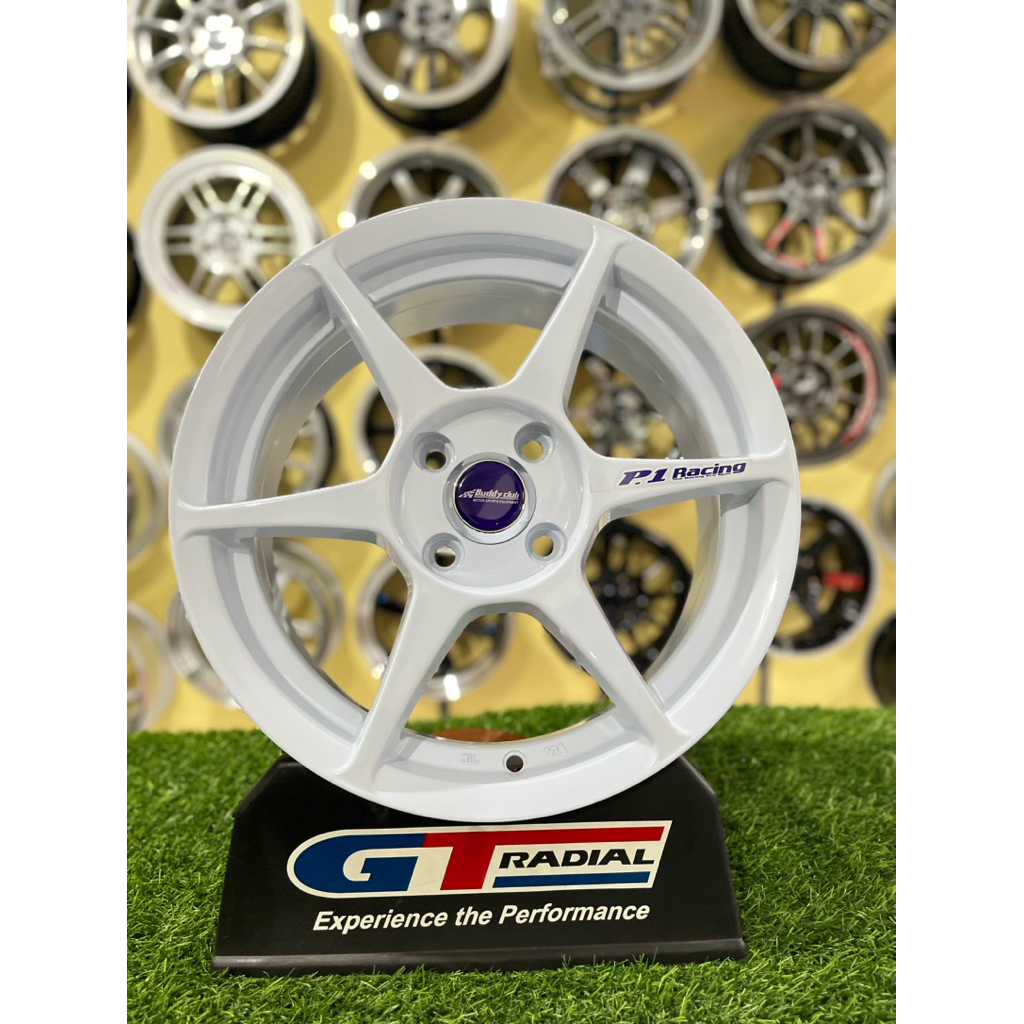 Jual velg P1 racing r15 white lebar 6,5 et42 kondisi baru | Shopee ...