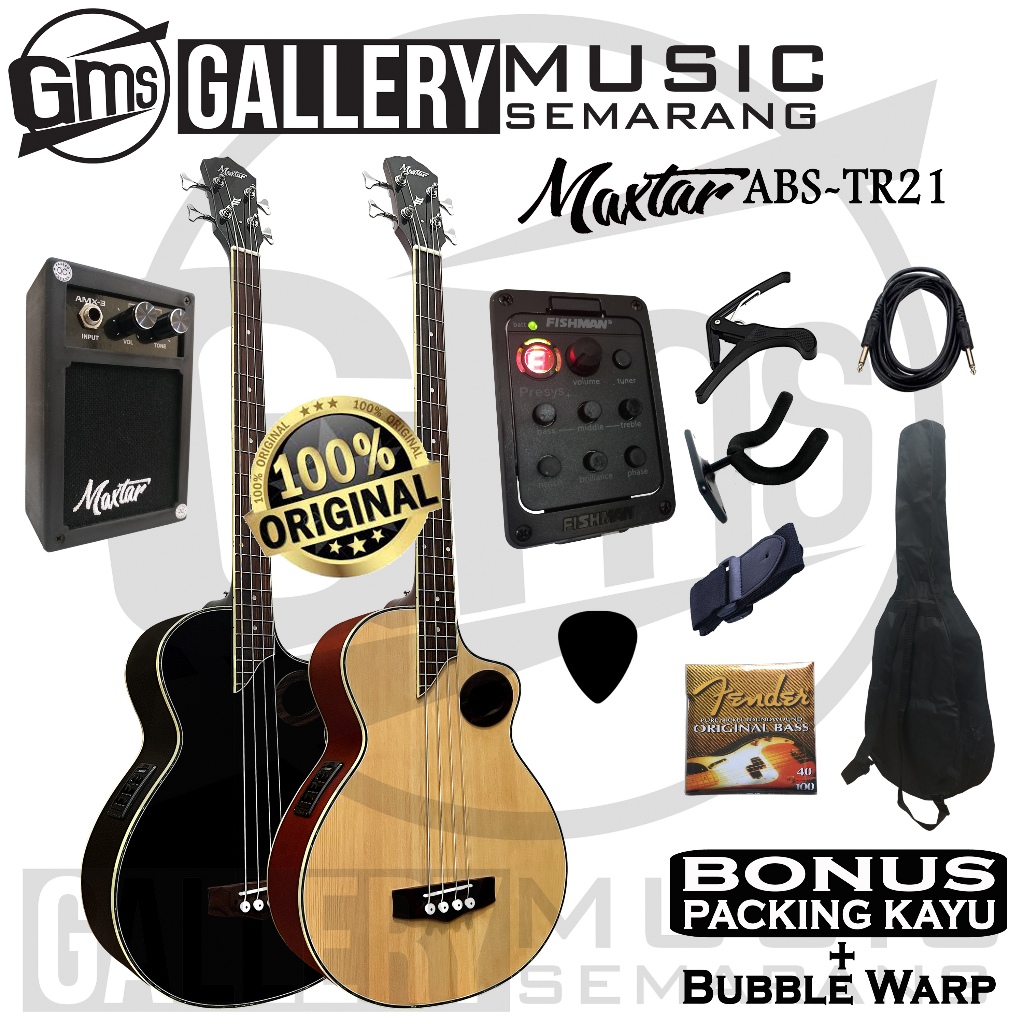 Jual ORIGINAL!!! Gitar Bass Akustik Elektrik Maxtar ABS-TR21 Bass ...