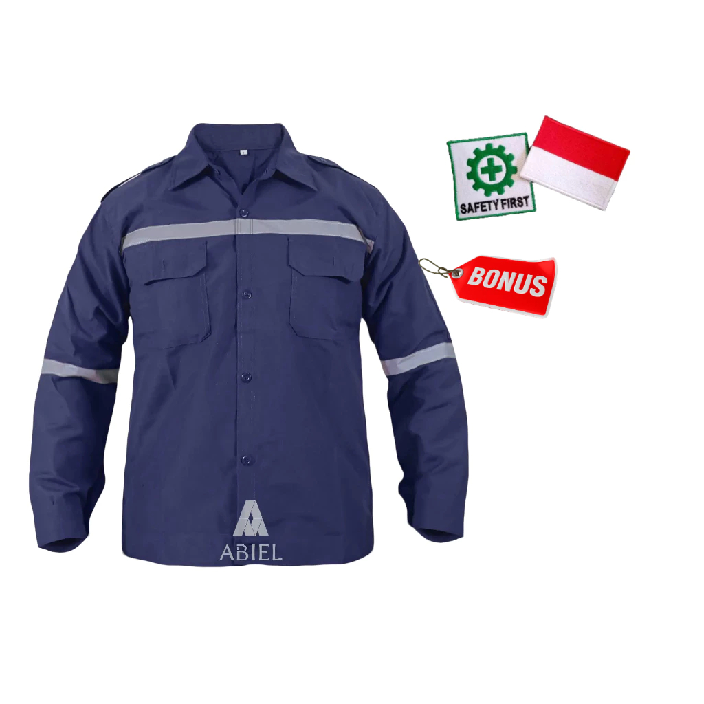 Jual BAJU SAFETY KEMEJA WEARPACK WELDER KERJA K3 PROYEK LENGAN PANJANG ...