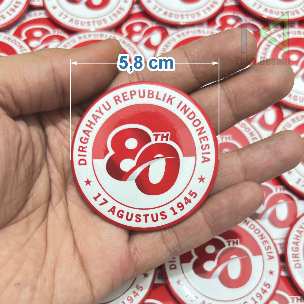 Jual Pin Hut RI 80th 5.8mm (Ukuran Sedang) | Shopee Indonesia