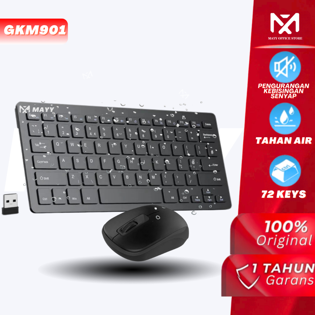 Jual Mayy official id wireless Keyboard mouse wireless set gaming ...