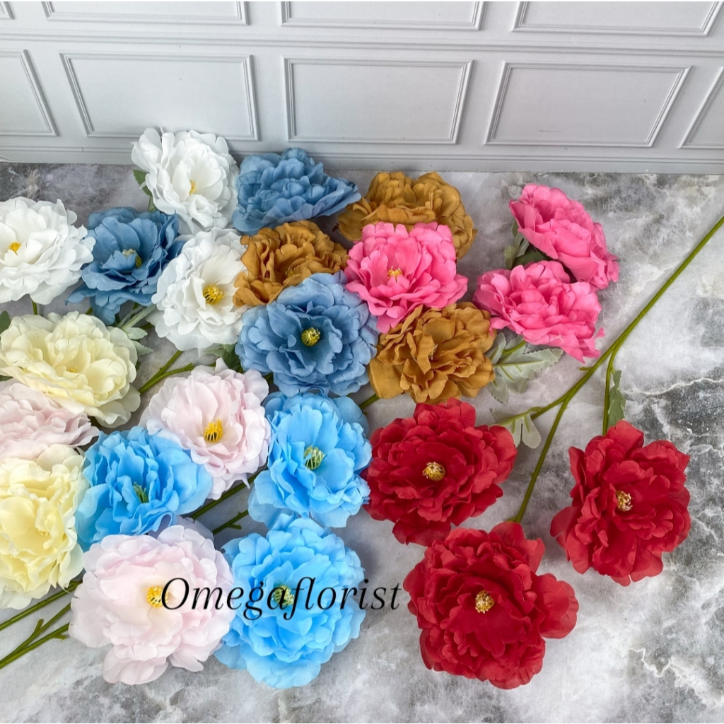 Jual Bunga Mutan Tangkai Panjang Peony Jumbo X3 Bunga Mutan Besar ...