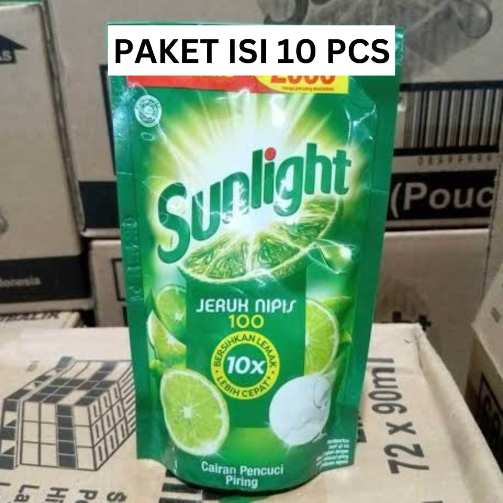 Jual (PAKET 10 PCS) SUNLIGHT 2000 AN PROMO 90 ML SUNLIGHT LIME SABUN ...