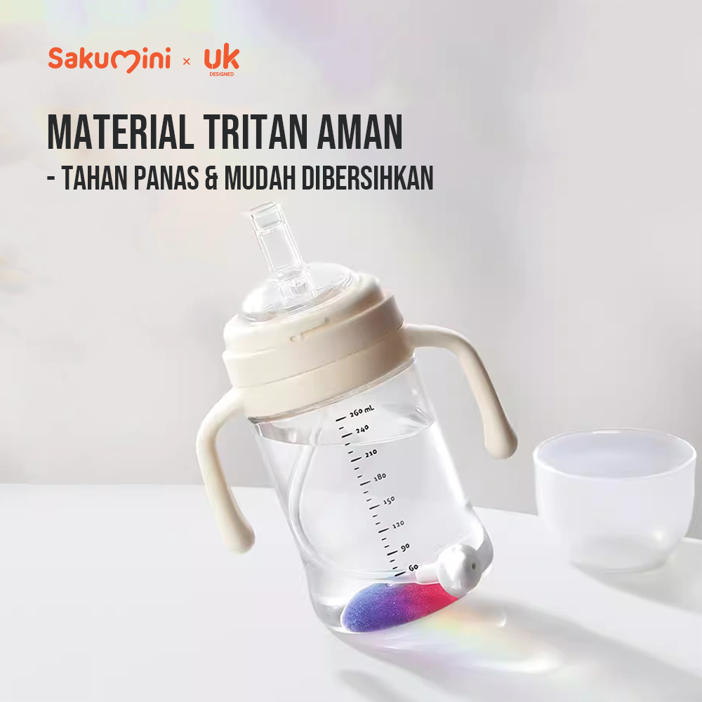 Jual Sakumini Rainbow Botol Minum Sedotan Training Sippy Straw Cup Anak Anti Tumpah Gravity Ball ...
