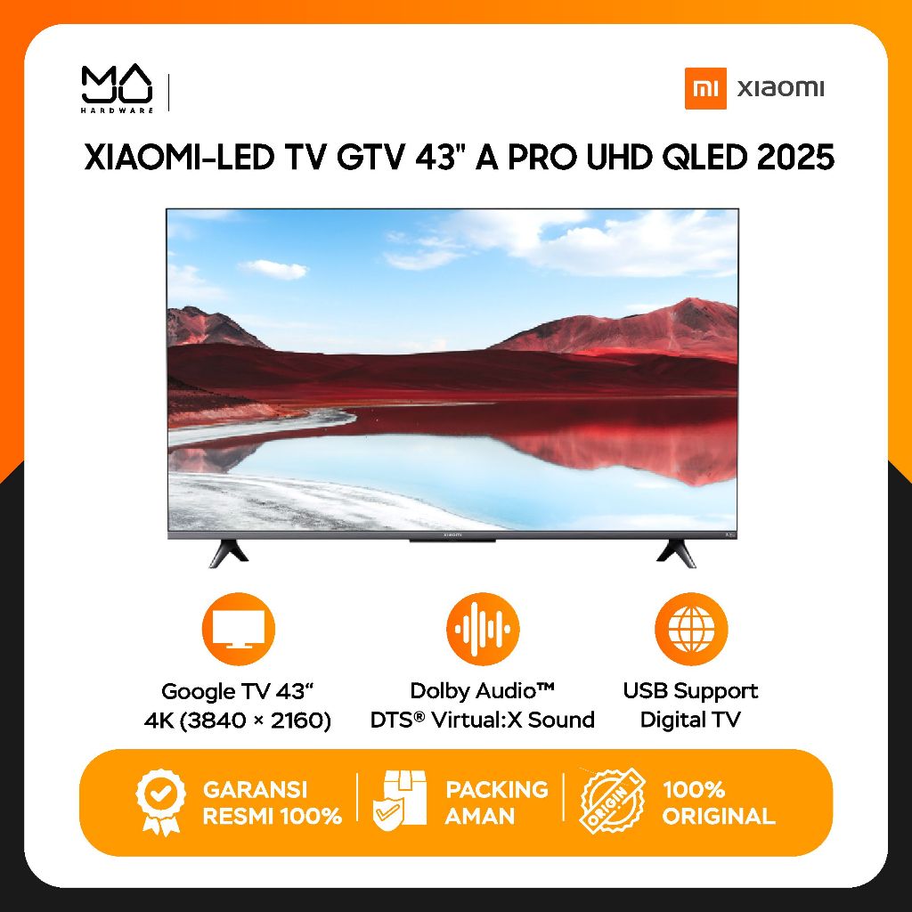 Jual Xiaomi Smart TV A Pro 43 UHD | 4K Ultra HD Dolby Audio™ DTS-X L43M8 - A2ID FHD Garansi ...