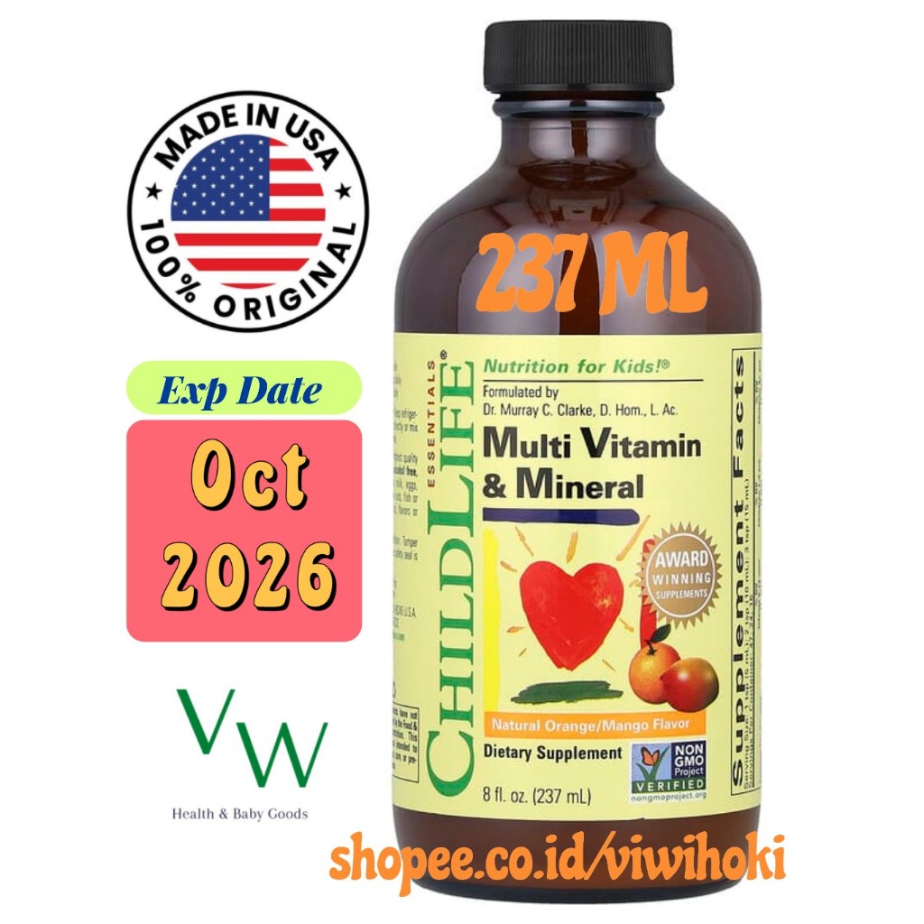 Jual ChildLife Multi Vitamin & Mineral 237ml 8 OZ - US Original 237 ml multivitamin | Shopee ...