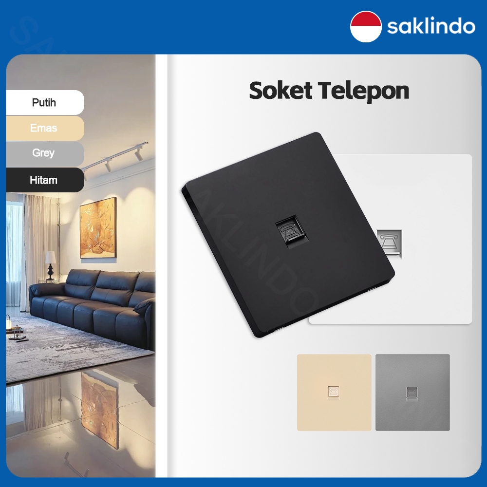 Jual Saklindo Stop Kontak Telp Socket Outlet Data Cat 5 Soket Telepon ...
