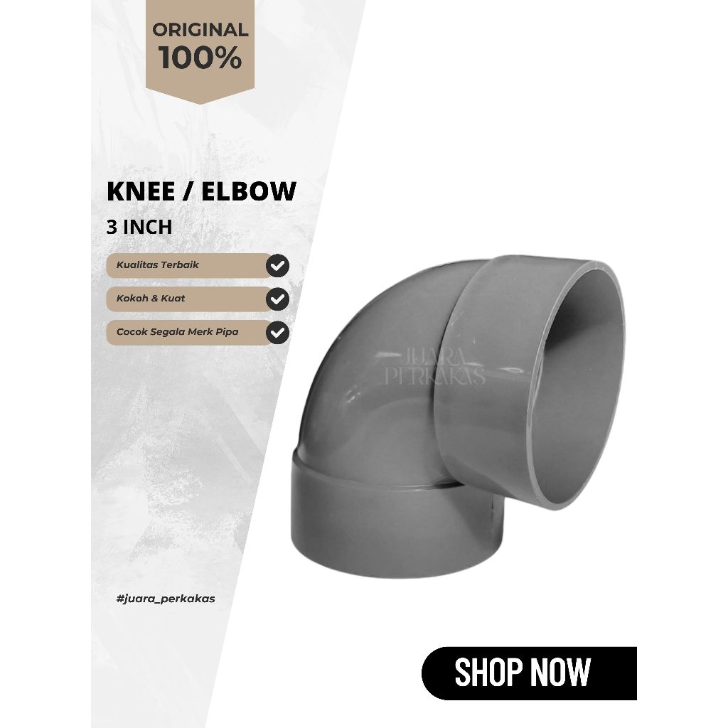 Jual Elbow Keni Knee 3 Inch Sambungan Pipa Pipa PVC 3" | Shopee Indonesia