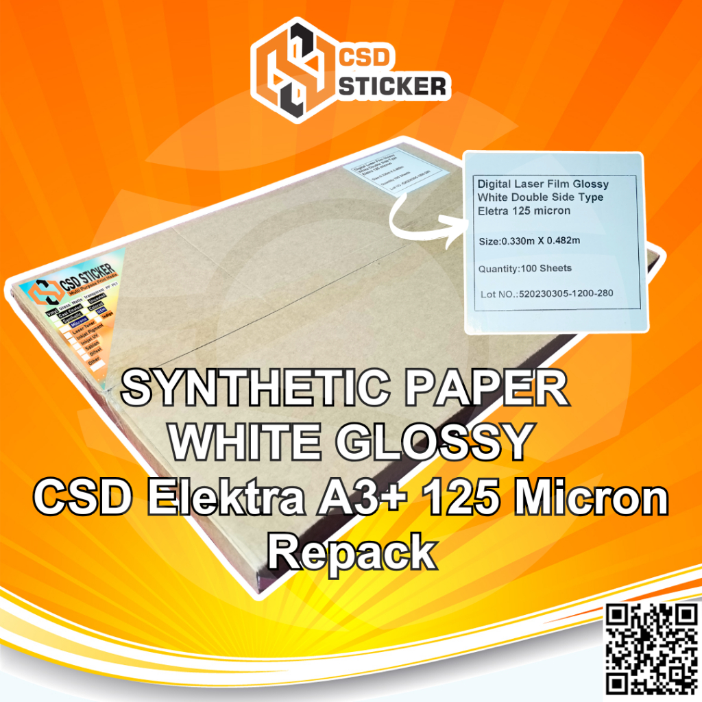 Jual CSD Elektra 125 Micron Synthetic Paper White Gloss Matte Seperti ...
