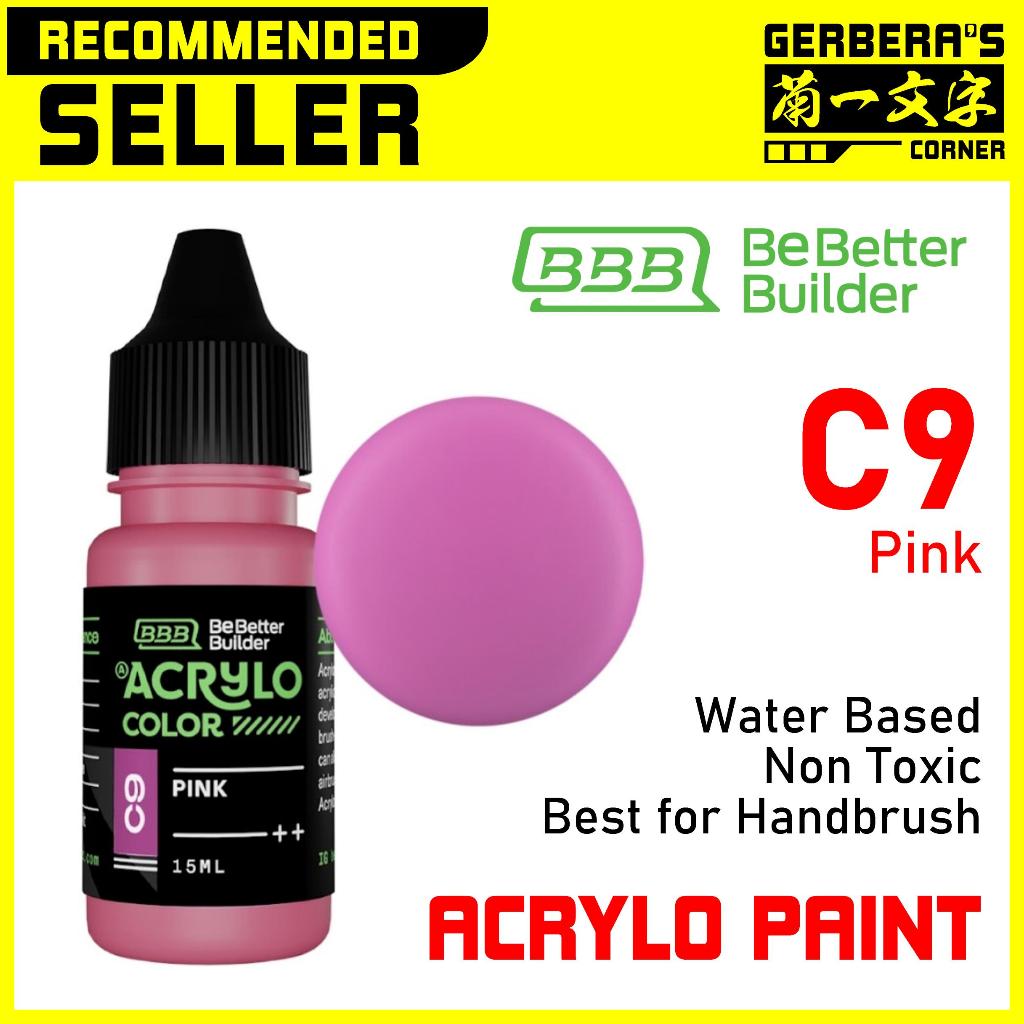 Jual ACRYLO PAINT C9 PINK - BOTOL TETES - Water Based Paint Cat Kuas ...