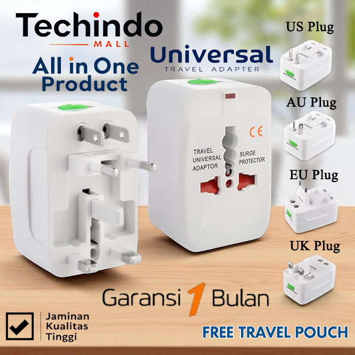Jual Universal Travel Adaptor USB Charger Adapter Colokan Stop Kontak ...