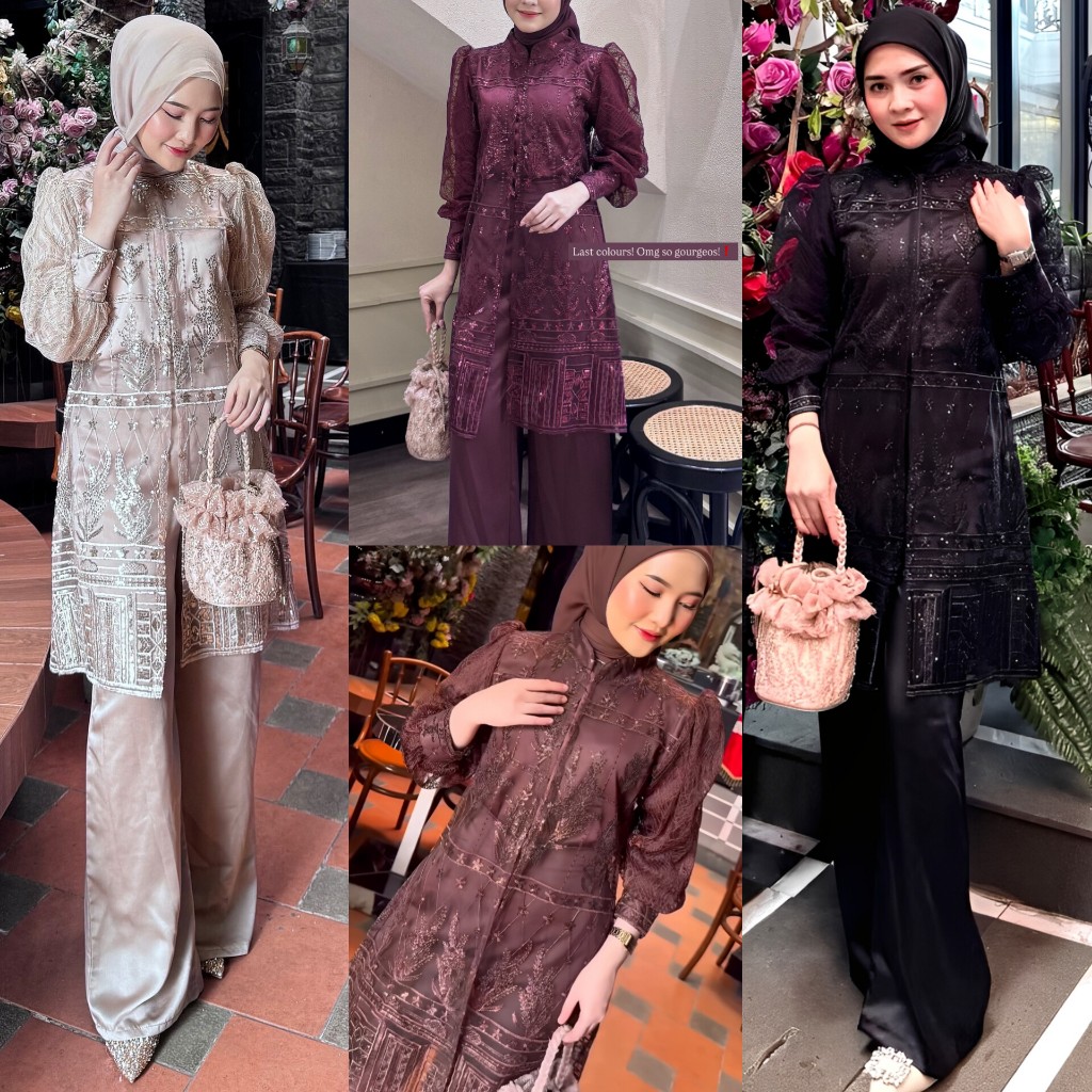 Jual SAKURA ONE SET PREMIUM INNER OUTER BROKAT TUNIK KONDANGAN SETELAN ...