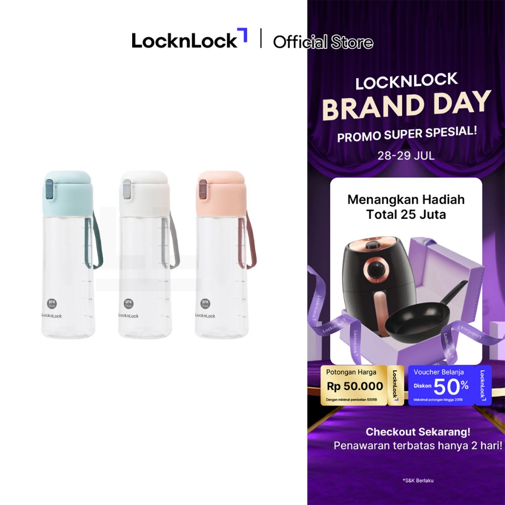 Jual LocknLock Botol Minum Macaron 680ml BPA Free - HAP693 | Shopee ...
