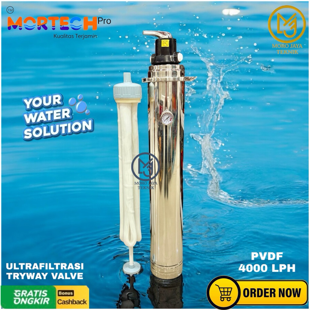 Jual Ultrafiltrasi PVDF 4000 LPH with TRIWAY VALVE Tabung Filter ...