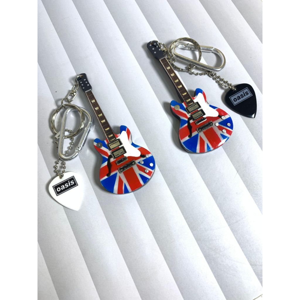 Jual keychain gitar/gantungan gitar edisi OASIS UK FLAG | Shopee Indonesia