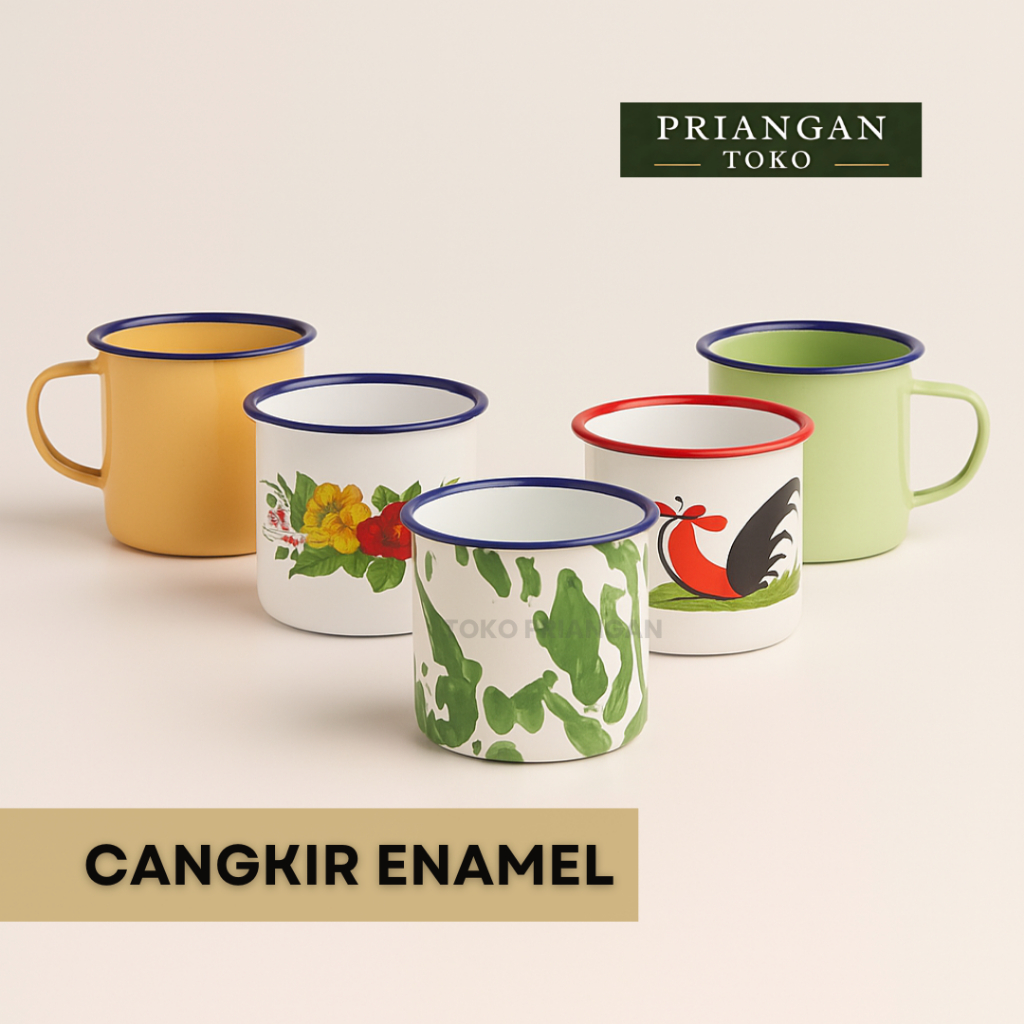 Jual Cangkir Enamel / Cangkir Seng / Cangkir Jadul / Cangkir Kembang ...